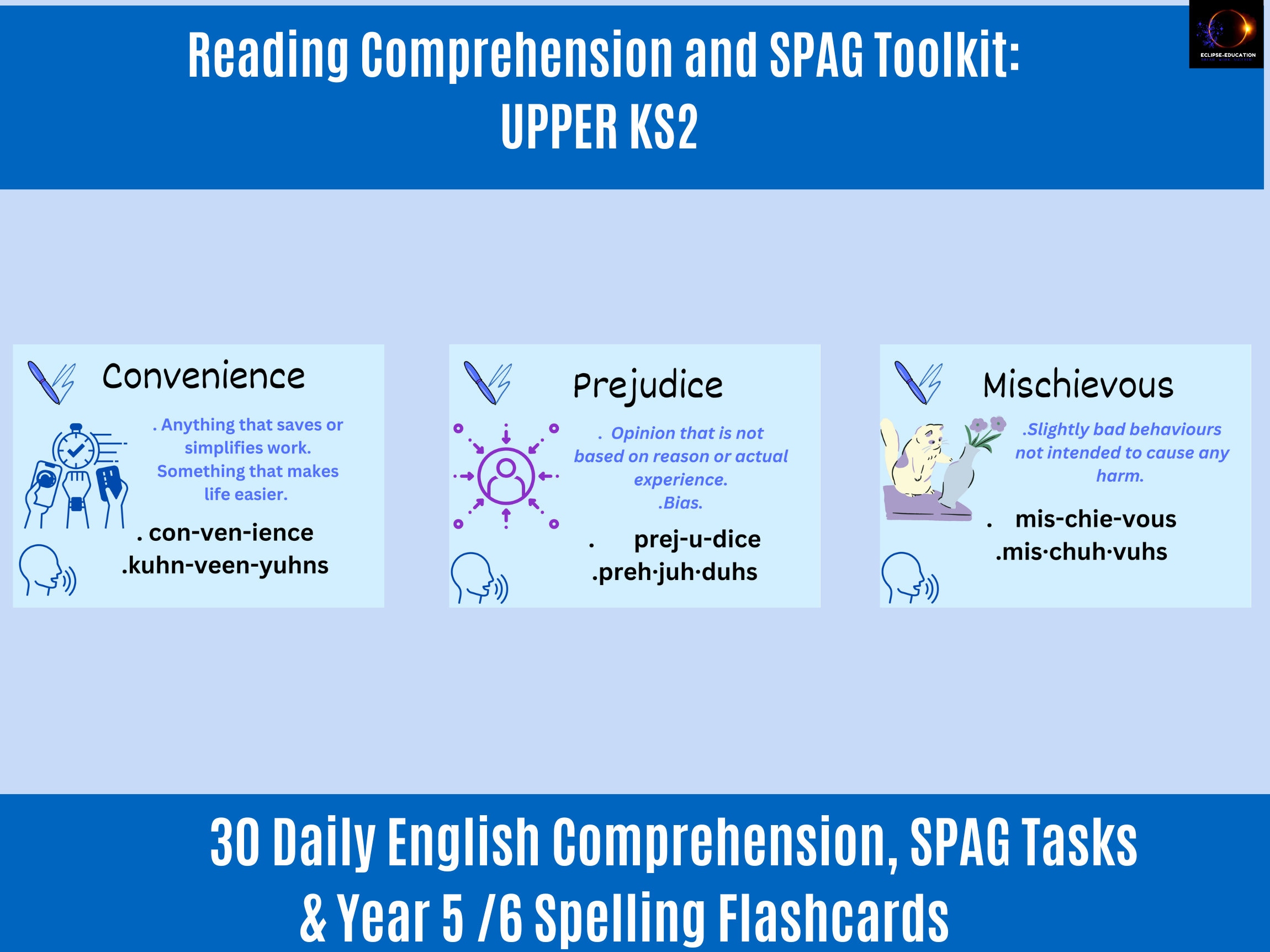 Reading Comprehension and SPAG Toolkit for Upper KS2 Teachers Ages 9-12 ...