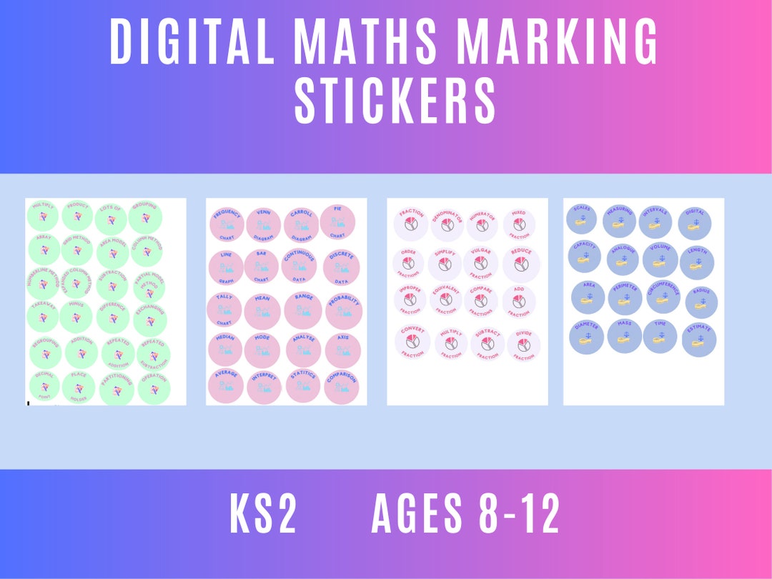 Digital Stickers: Teacher Maths Feedback Marking and Assessment Digital ...