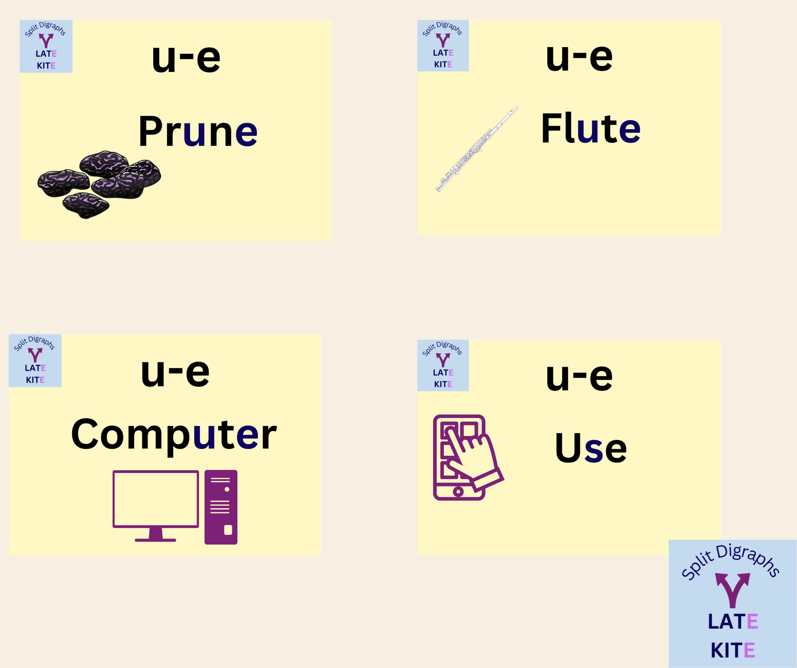 Split Digraph Flashcards Phonic Cards - Etsy Canada