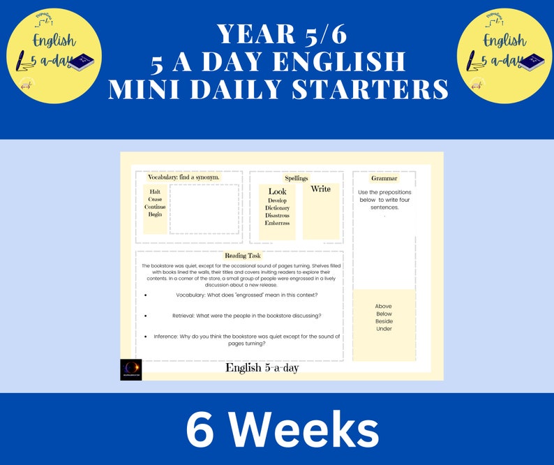 Daily English Activities for KS2: Reading, Spelling, Grammar, and ...