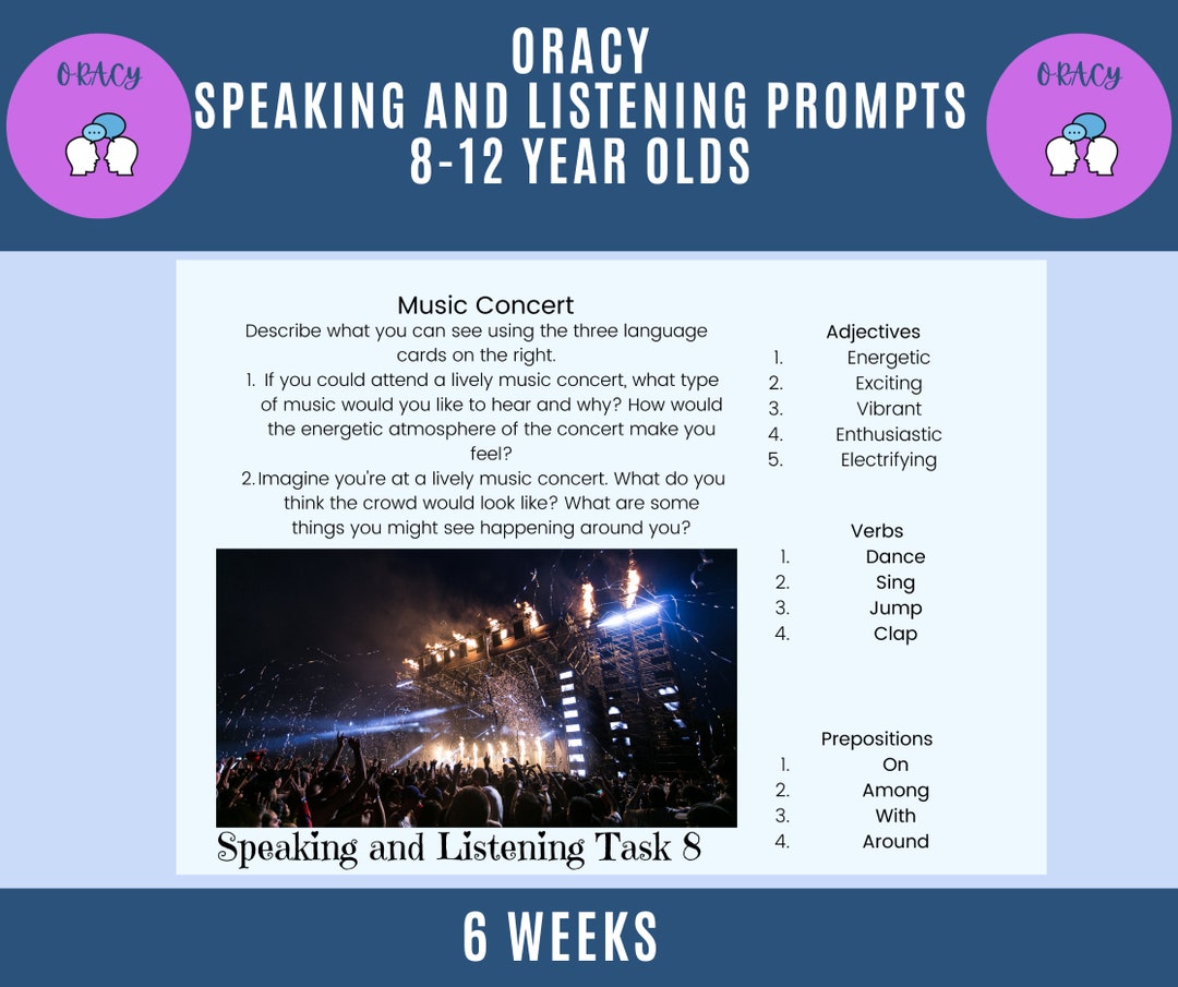 Oracy Speaking and Listening Prompts 8-12-year-olds - Etsy
