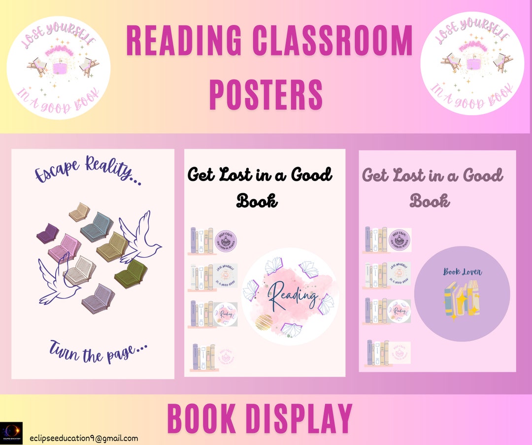 Classroom Posters Reading, Book Area Posters - Etsy