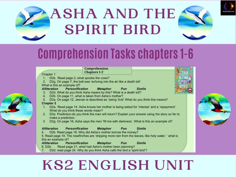 Complete Teaching Unit: 'asha and the Spirit Bird' Engaging English and ...