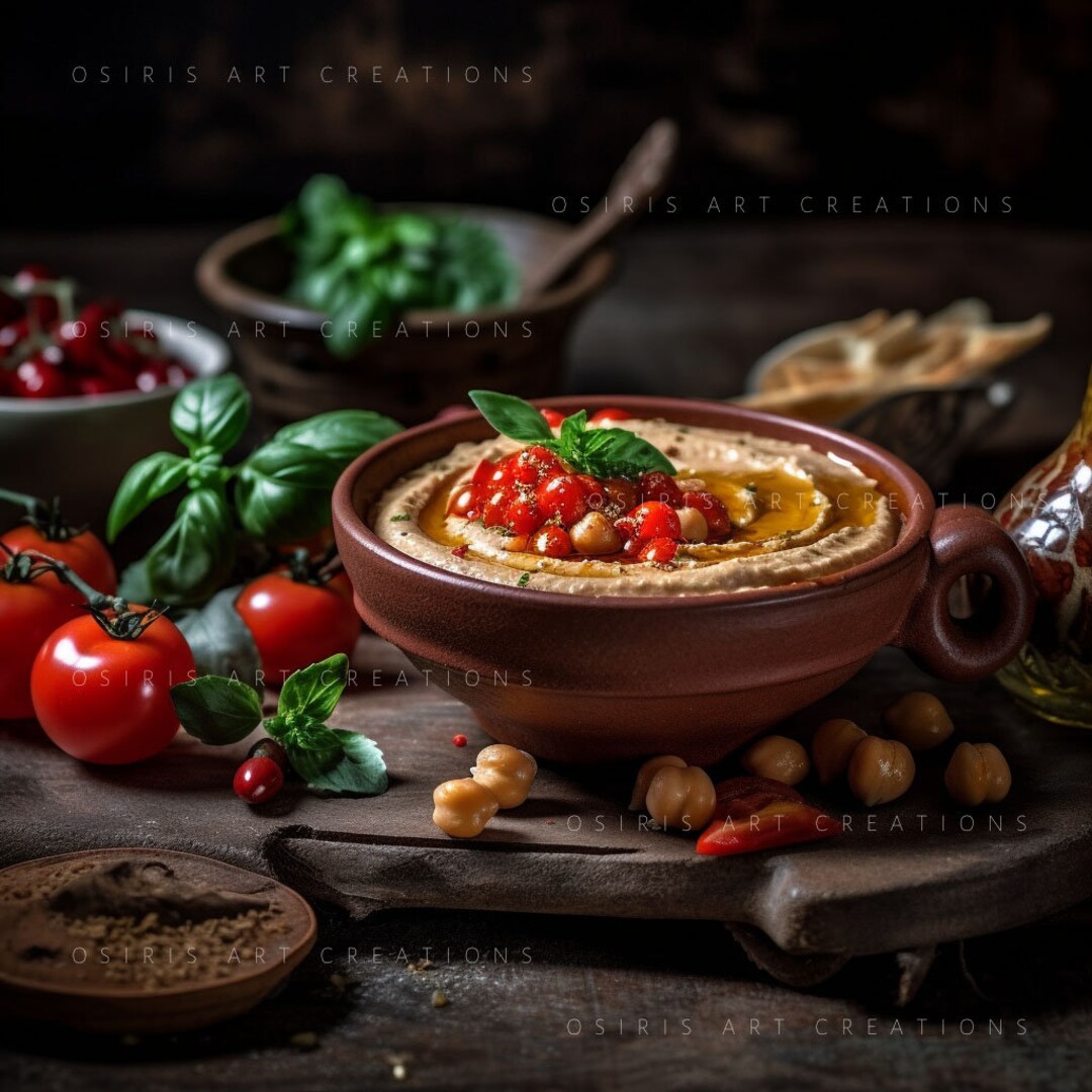 Printable Hummus Art Poster Food Art Wall Art Digital Download - Etsy