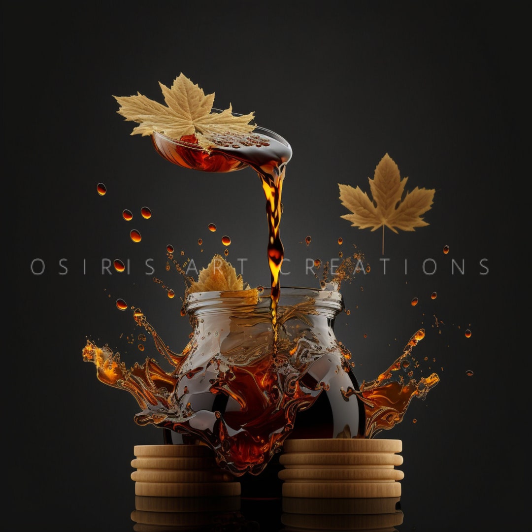 Printable Maple Syrup Art Poster Food Art Wall Art Digital - Etsy