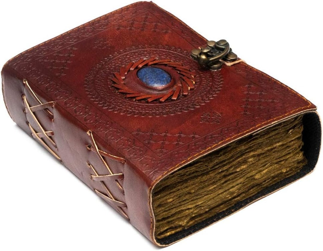 Vintage Leather Journal for Men & Women, Handmade Deckle Edge Paper ...
