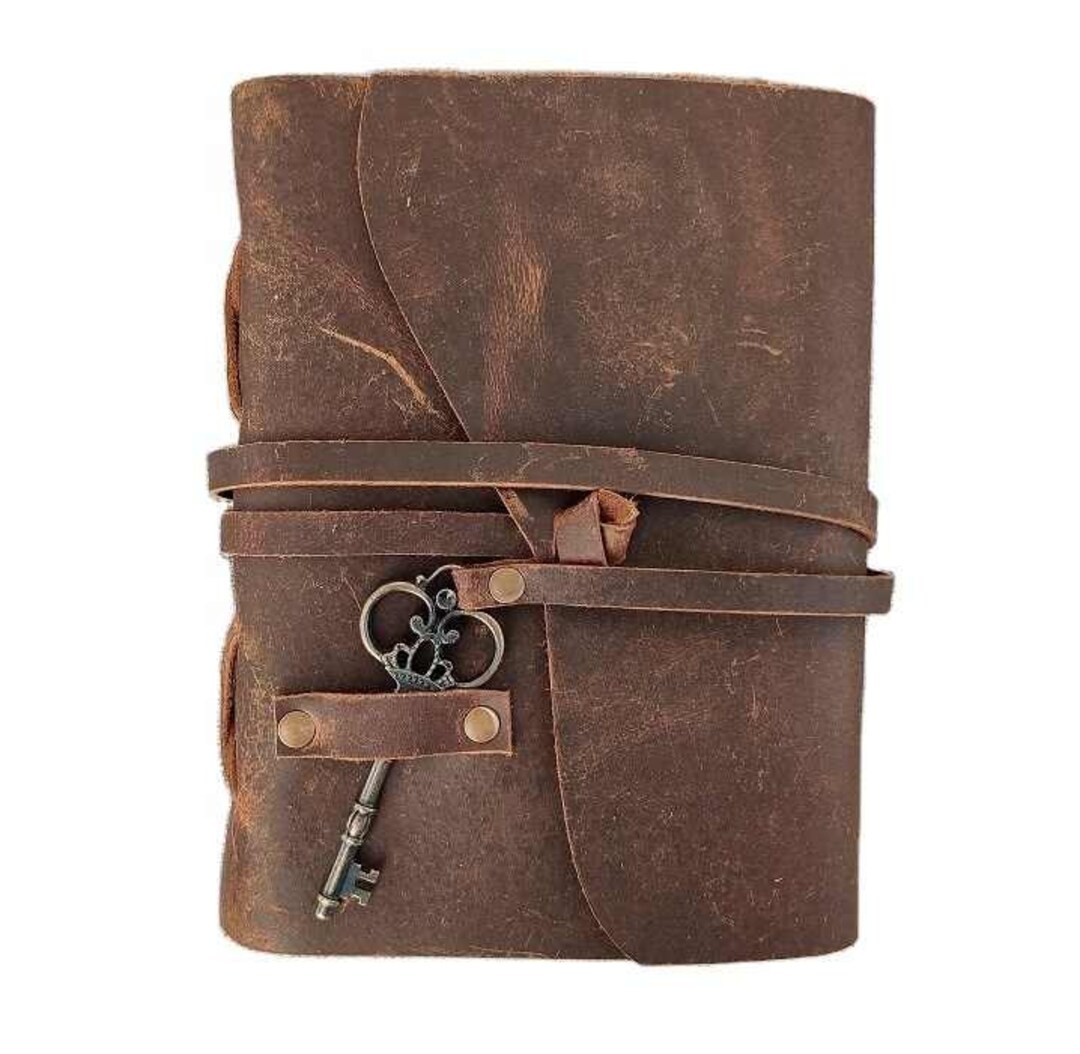 Personalized Vintage Leather Journal - Custom Journal Notebook ...