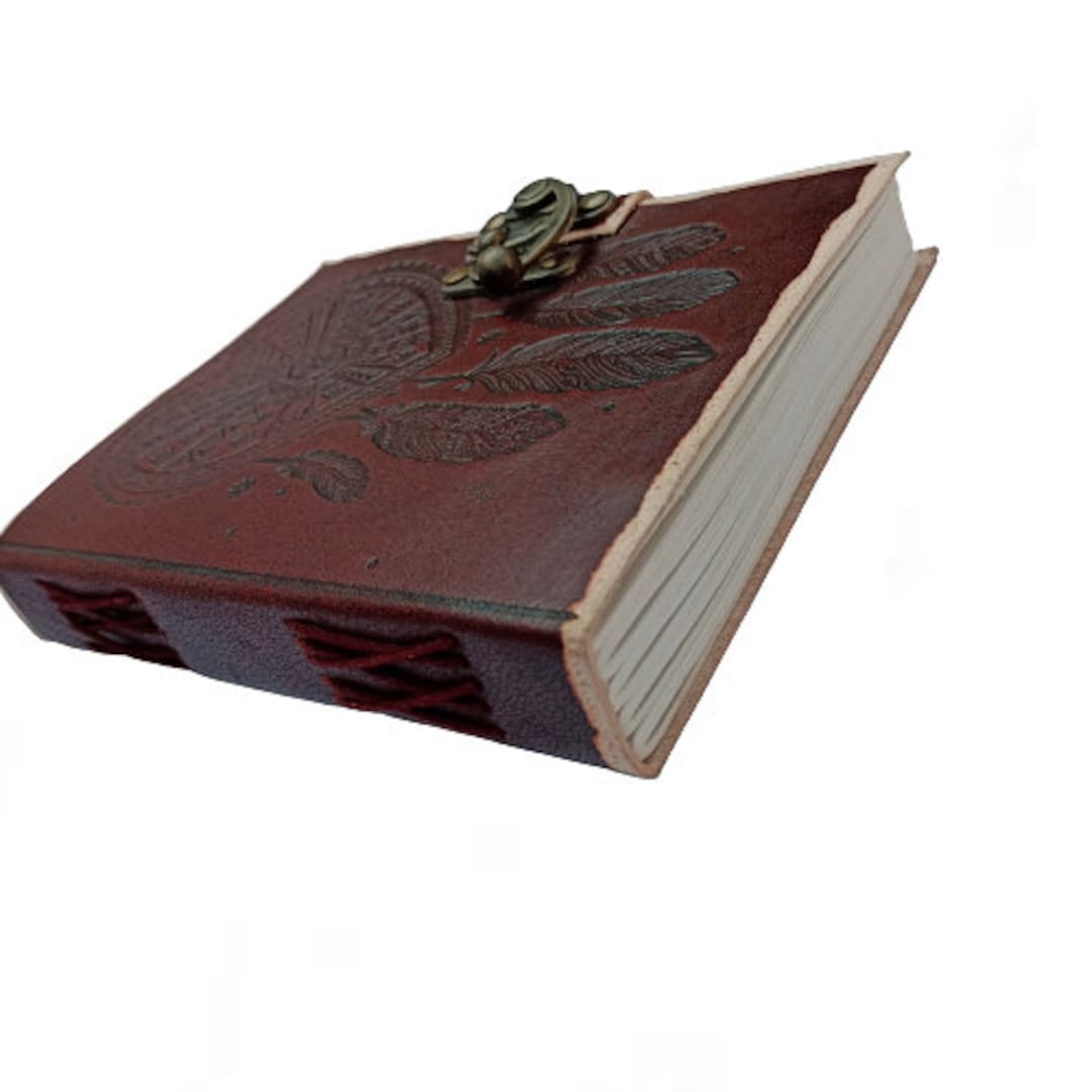 HAND EMBOSSED Leather Journal, Leather Printable Diary, Art Journal ...