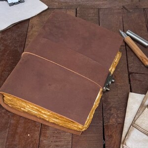 Vintage Leather Journal Recycled Paper Journal, for Notes, Notebook ...