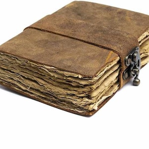 Vintage Leather Journal Recycled Paper Journal, for Notes, Notebook ...