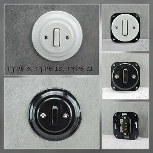 Porcelain Electrical Wall Socket Set, Flush-mounted Socket Outlet 240V ...