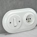 Porcelain Electrical Wall Socket Set, Flush-mounted Socket Outlet 240V ...