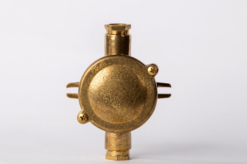 Solid Brass Single Pole Rotary Switch, Schuko Socket, Industrial Loft ...