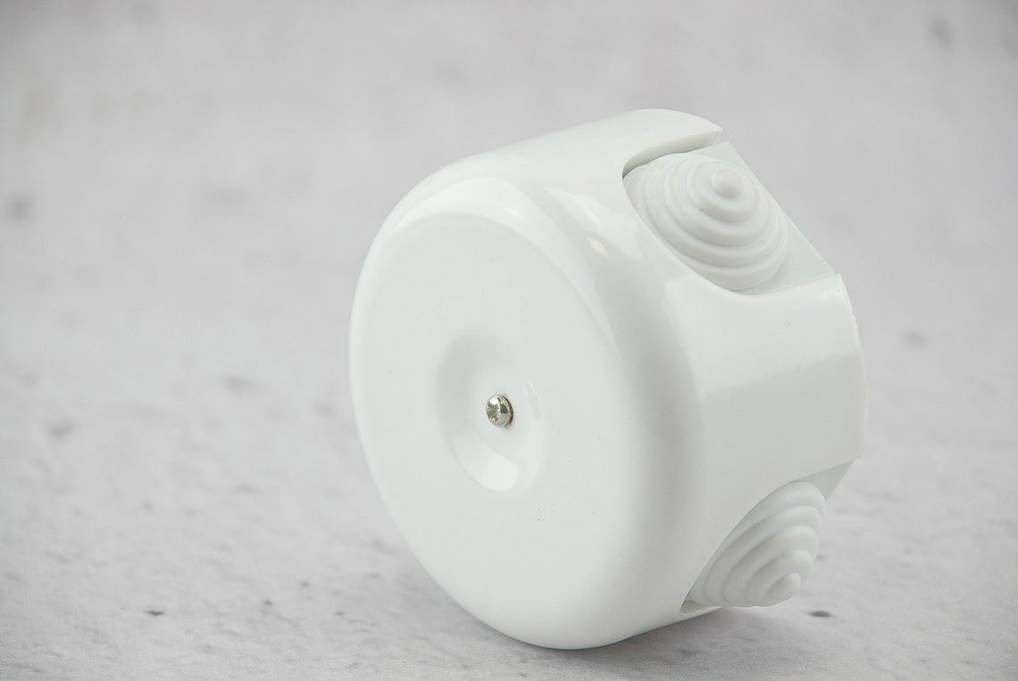 Vintage Ceramic Porcelain Junction Box, Electrical Porcelain Junction ...