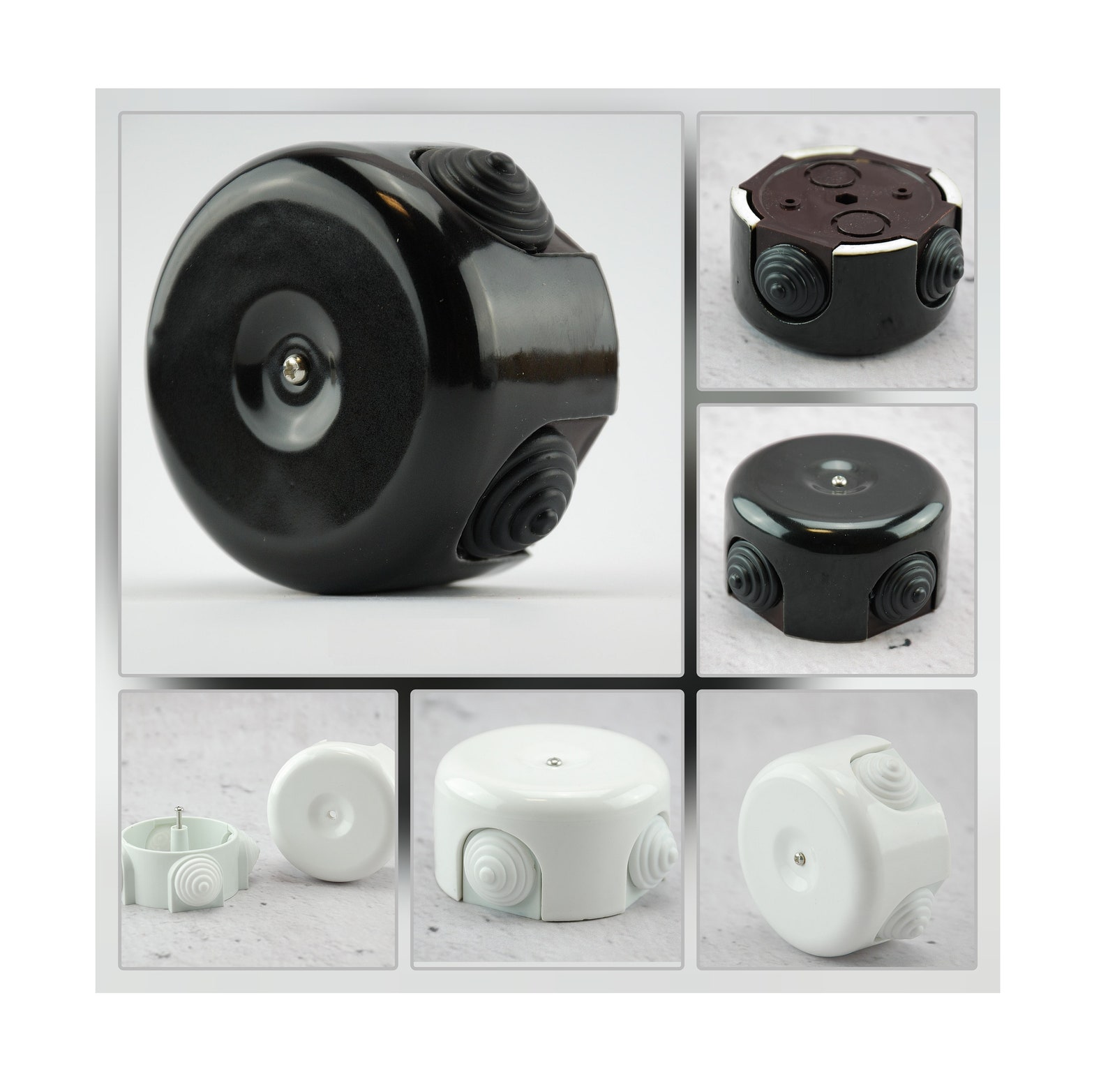 Vintage Ceramic Porcelain Junction Box, Electrical Porcelain Junction ...