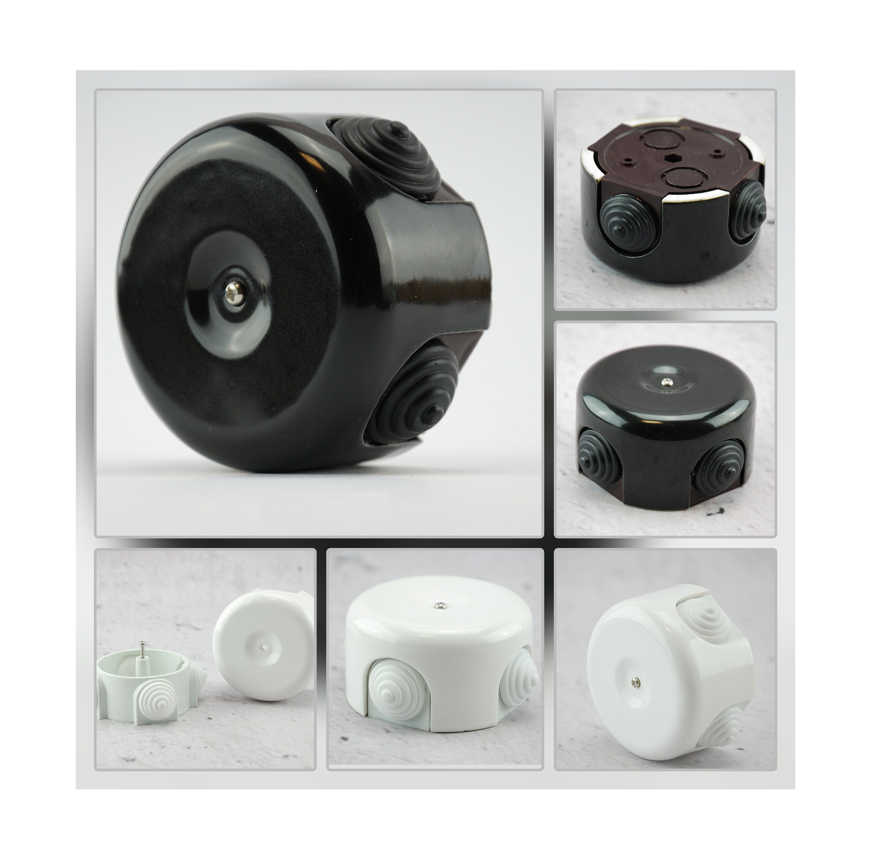 Vintage Ceramic Porcelain Junction Box, Electrical Porcelain Junction ...