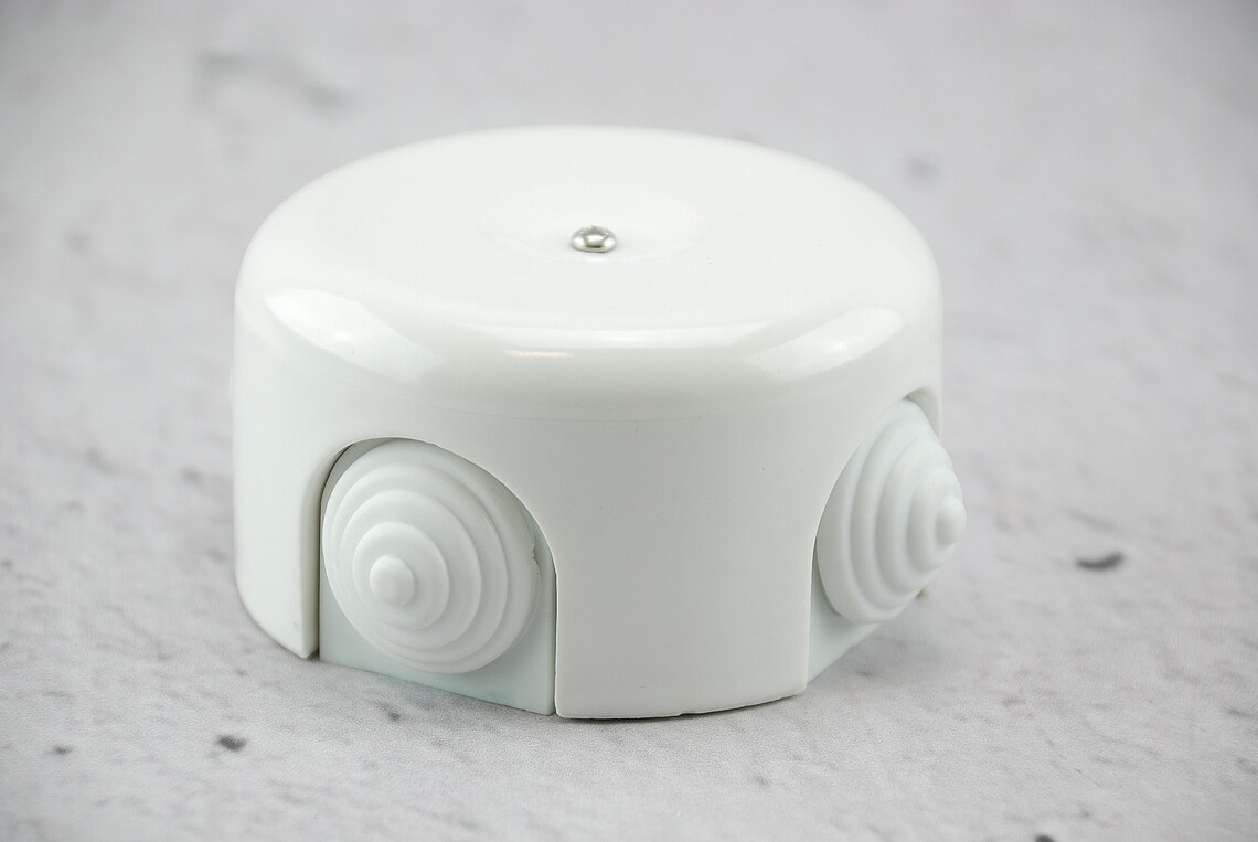 Vintage Ceramic Porcelain Junction Box, Electrical Porcelain Junction ...