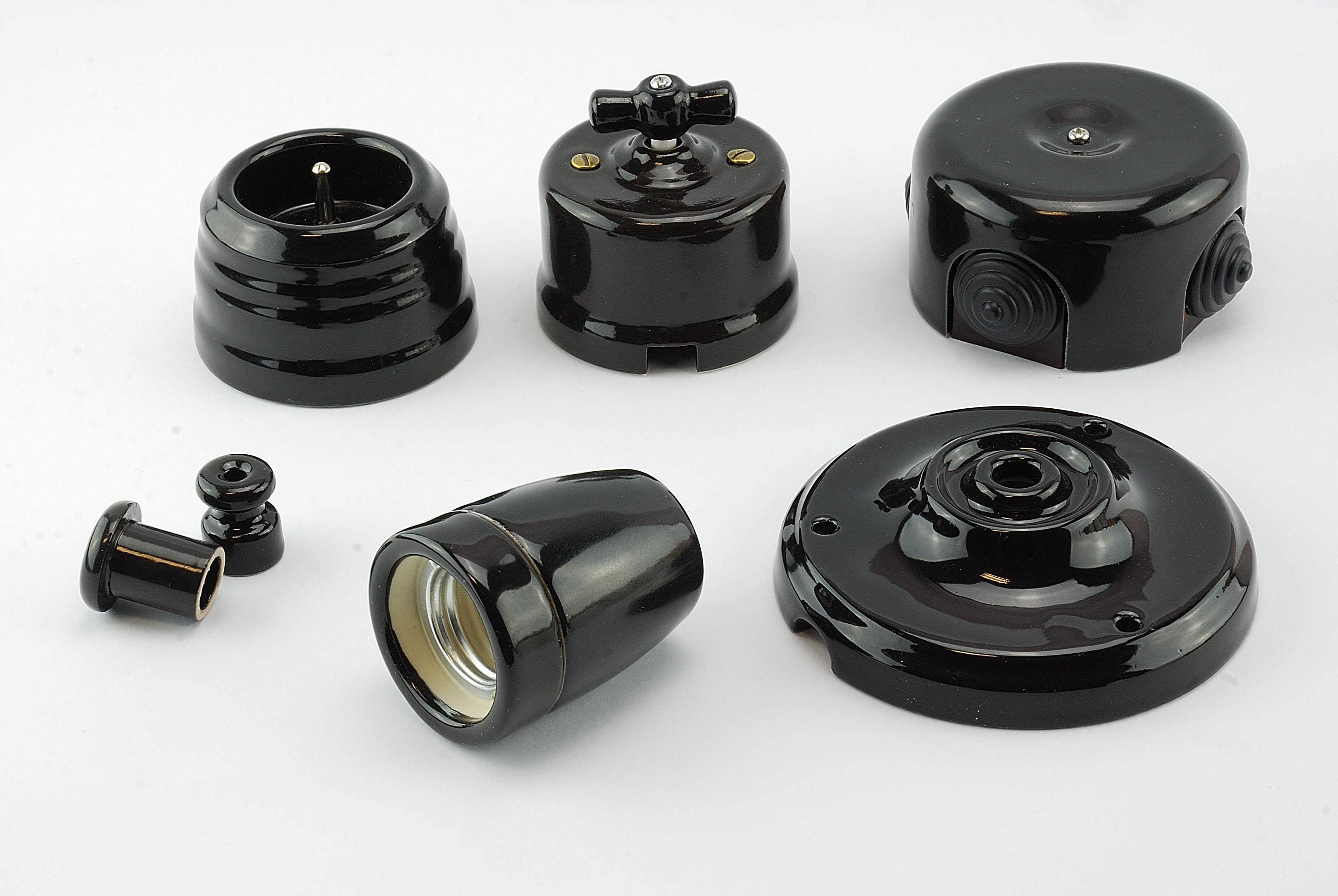 Vintage Ceramic Porcelain Junction Box, Electrical Porcelain Junction ...