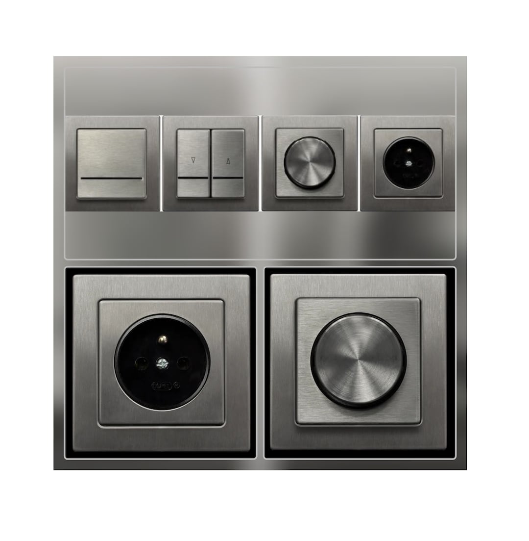 Loft Brushed Steel Light Switch Modern Flush Mounted Switch - Etsy