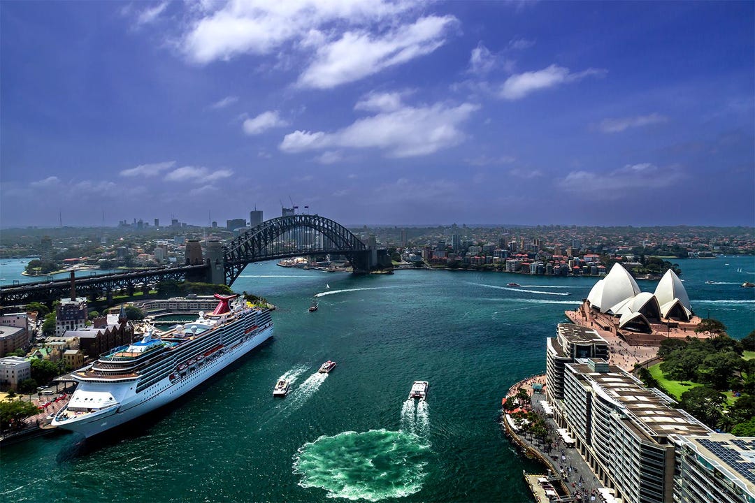Sydney Opera House & Harbour Bridge Photo Print | Colour Cityscape Art ...