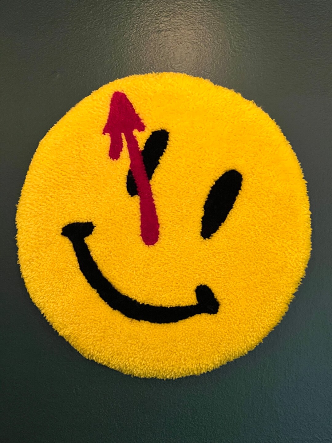 Watchmen Smiley Face Tufted Wall Hanging - Etsy