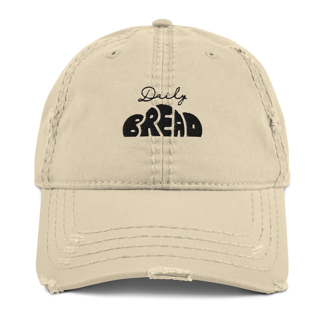 Daily Bread Beige Distressed Hat | Christian Apparel | Jesus Merch ...