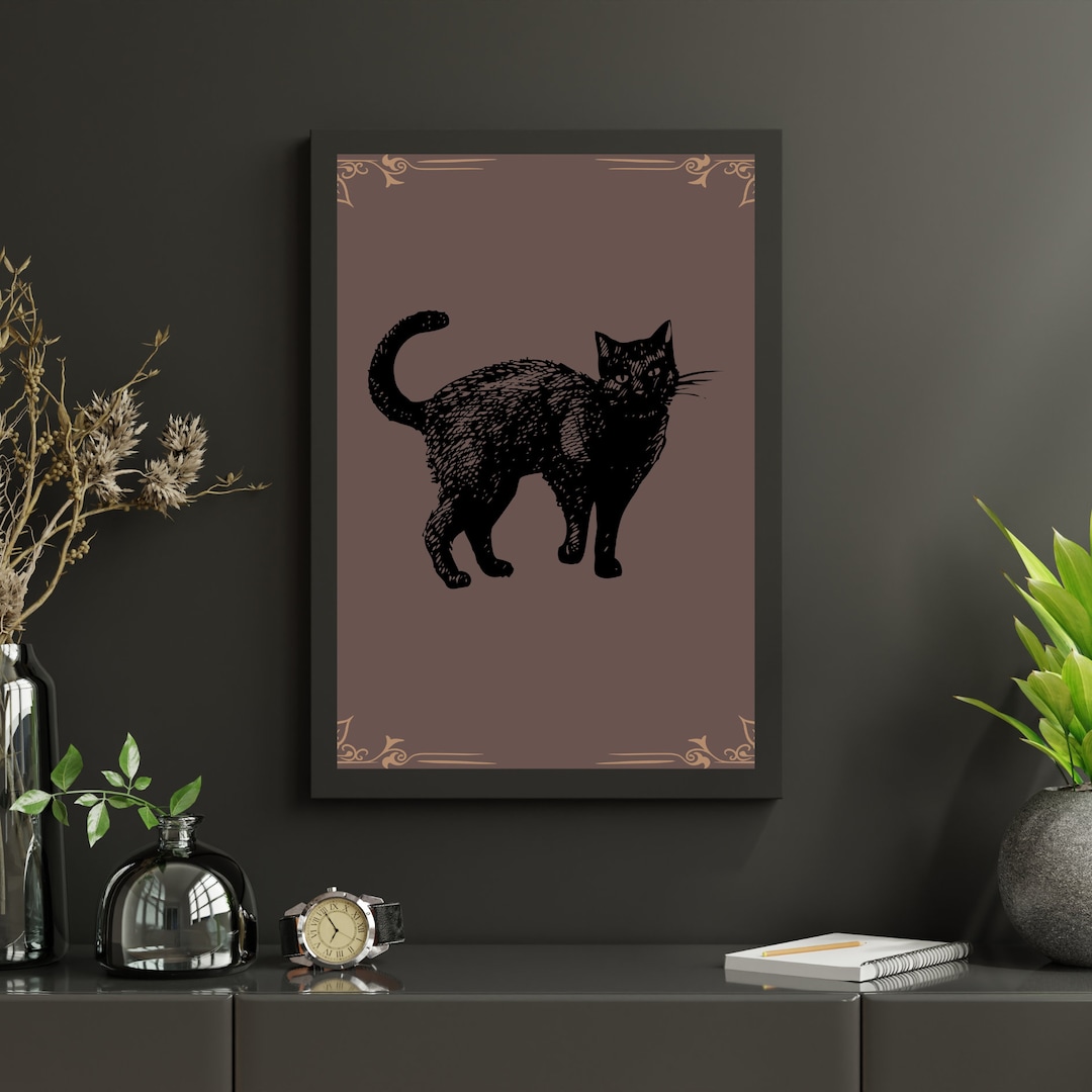 Vintage Cat Poster Love Cat Moderndesign Creative Eye Catching Poster ...