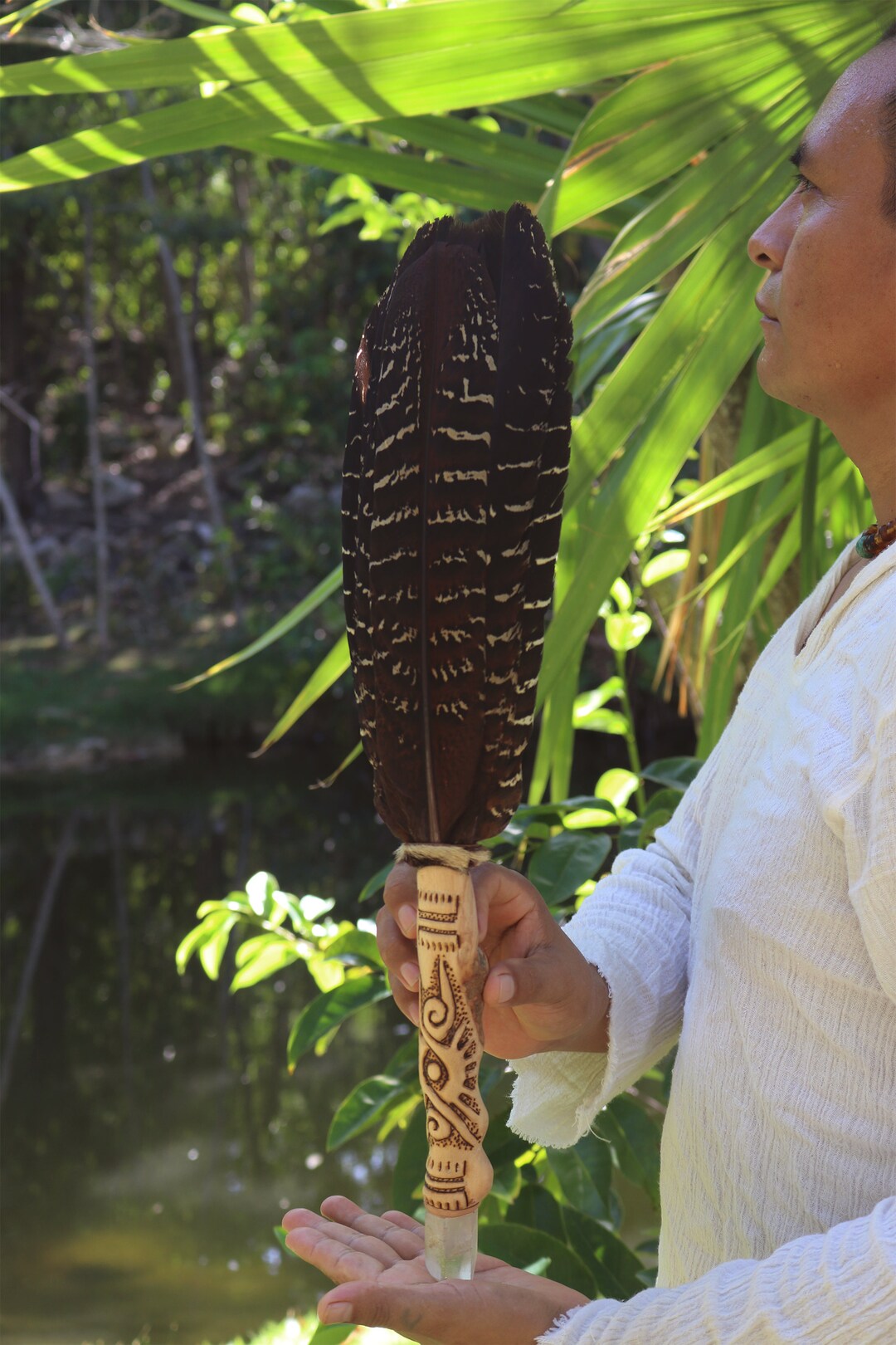 SACRED TRANSFORMATION Rare Mayan Forest Pheasant Feather Fan - Etsy