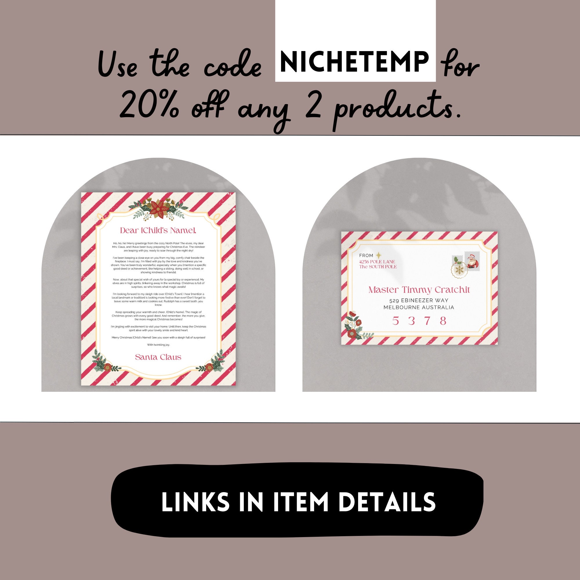 Vintage Christmas Letter From Santa Canva Template - Magical and ...