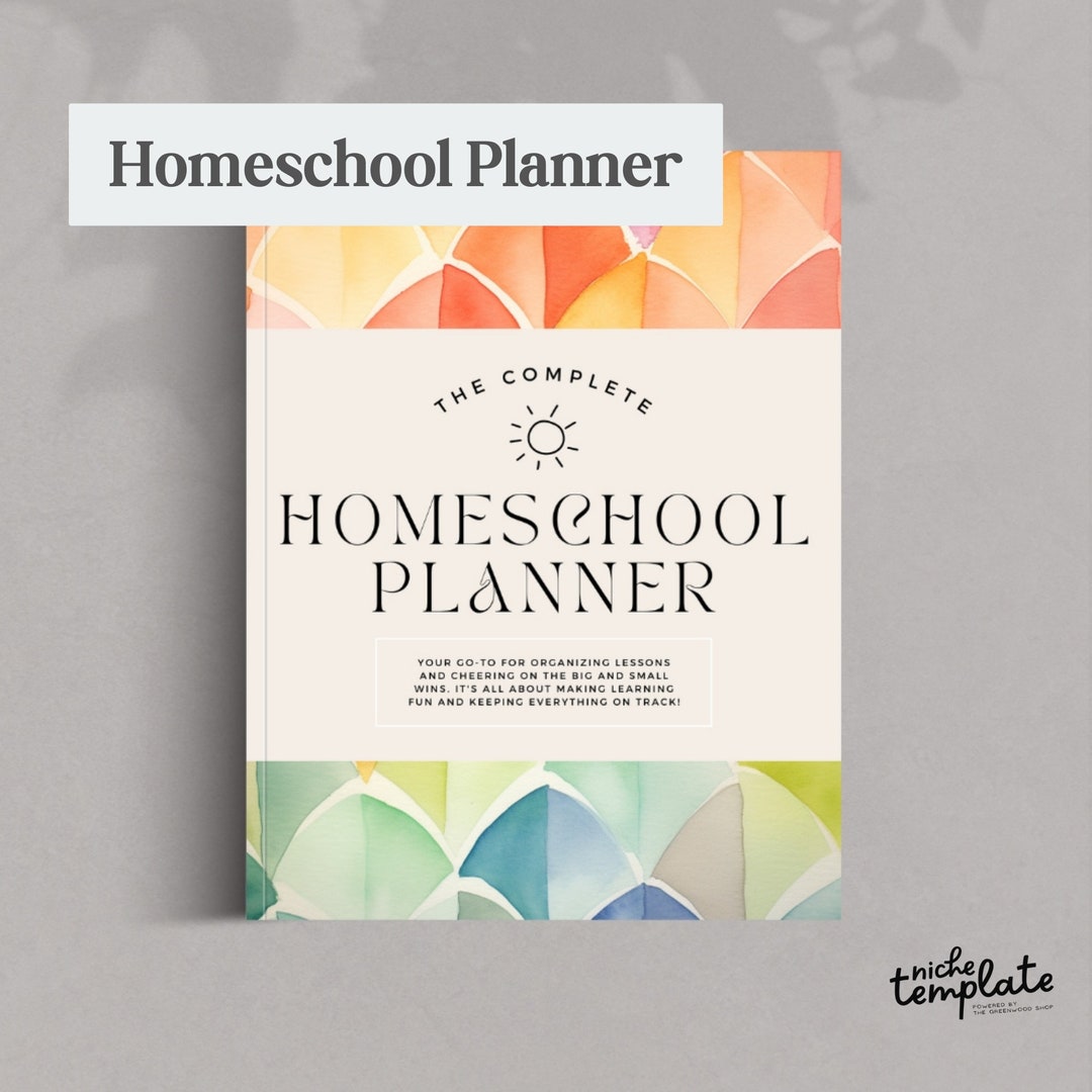 Homeschool Planner | Editable, Canva Template - Etsy