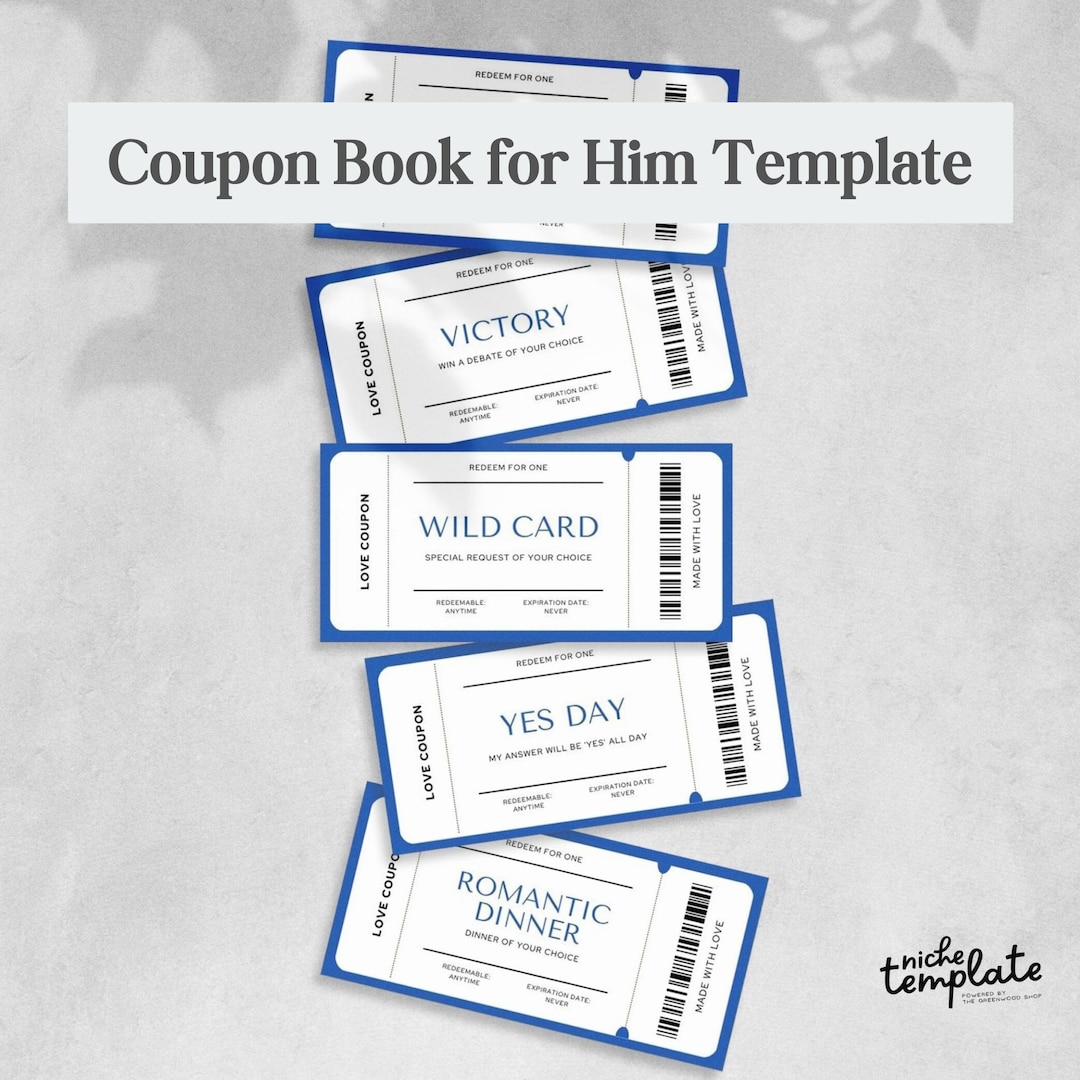 Coupon Book for Husband | Coupon Book for Boyfriend | Coupon Book ...