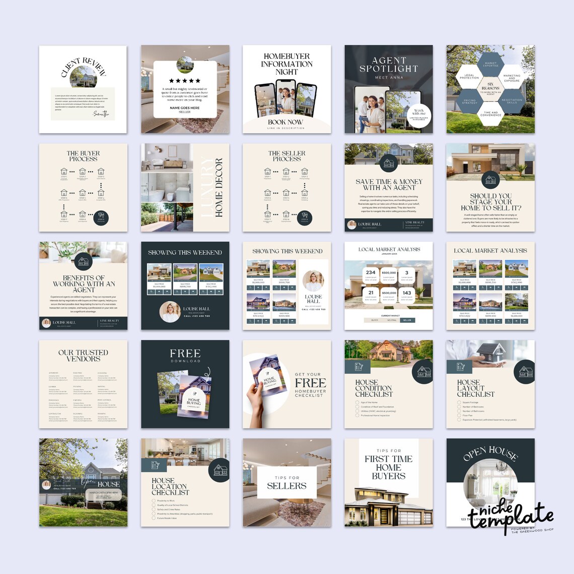 40 Instagram Realtor Posts | Real Estate Social Media Posts | Editable ...