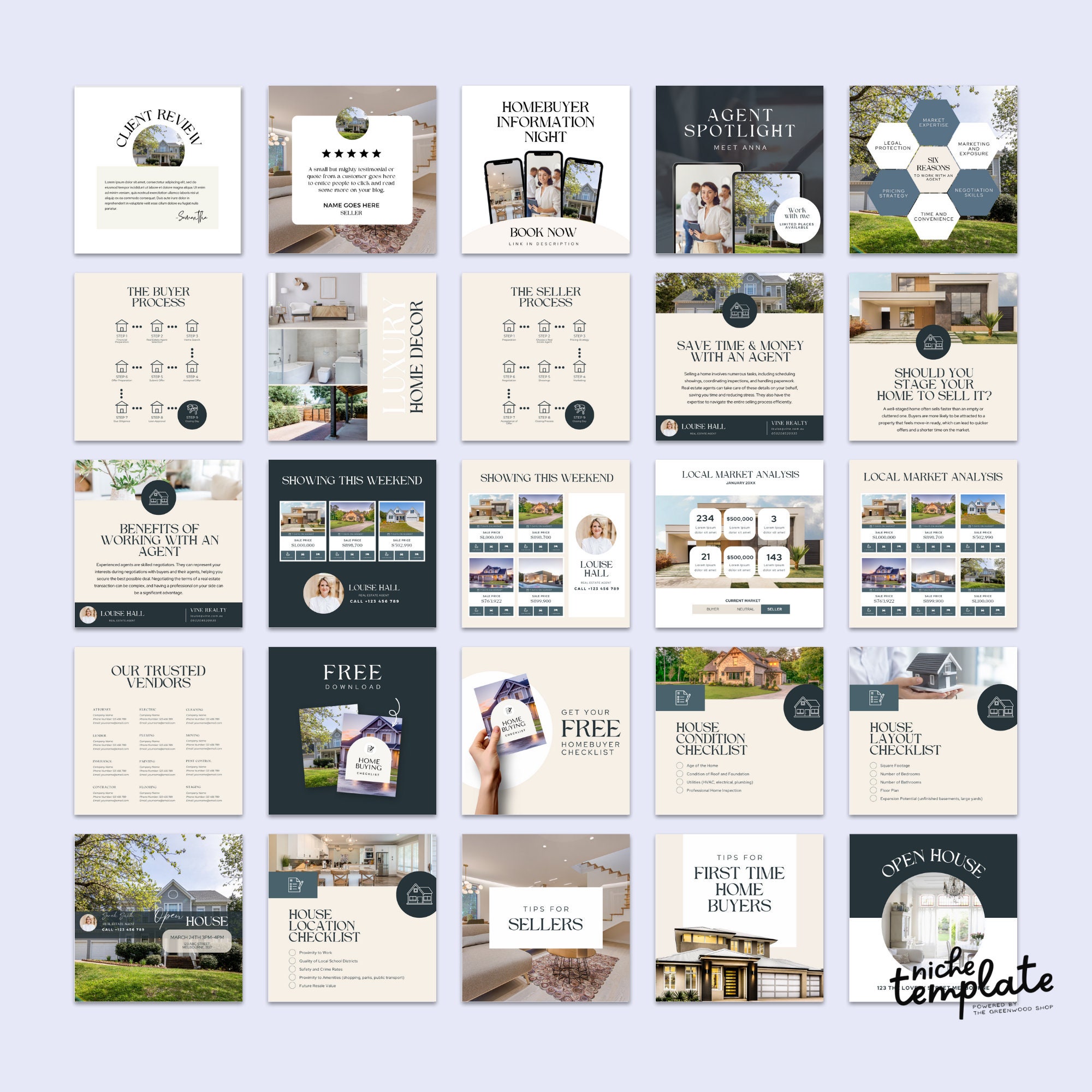 40 Instagram Realtor Posts | Real Estate Social Media Posts | Editable ...