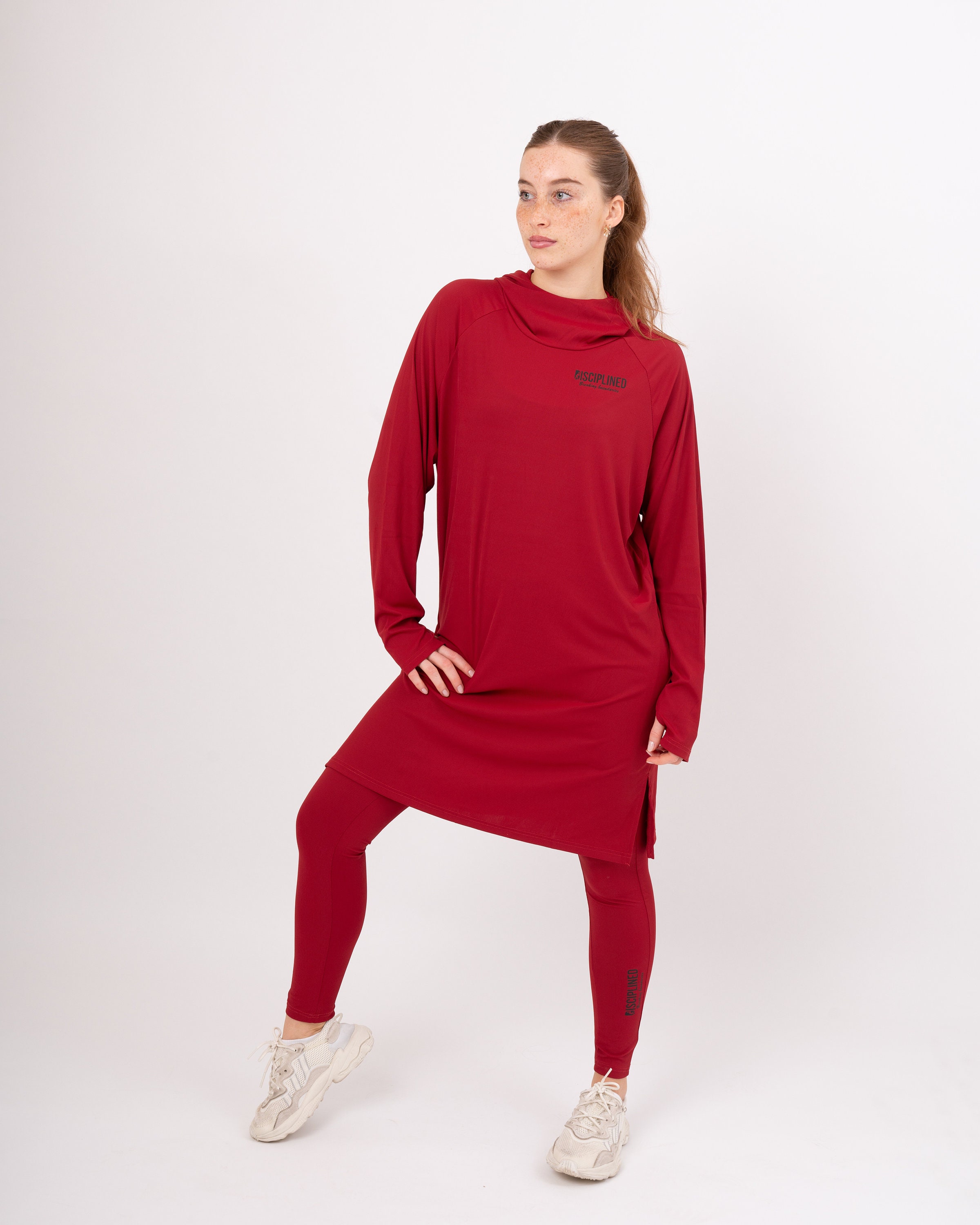 Cherry Red - Modest Activewear Hoodie - Etsy