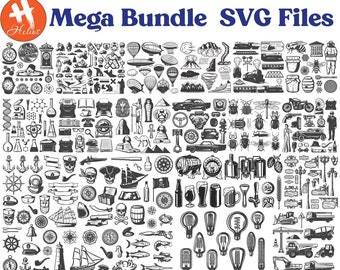Svg Mega Bundle - Set Svg Design Bundle - Cdr PNG Ai Files for Cutting ...