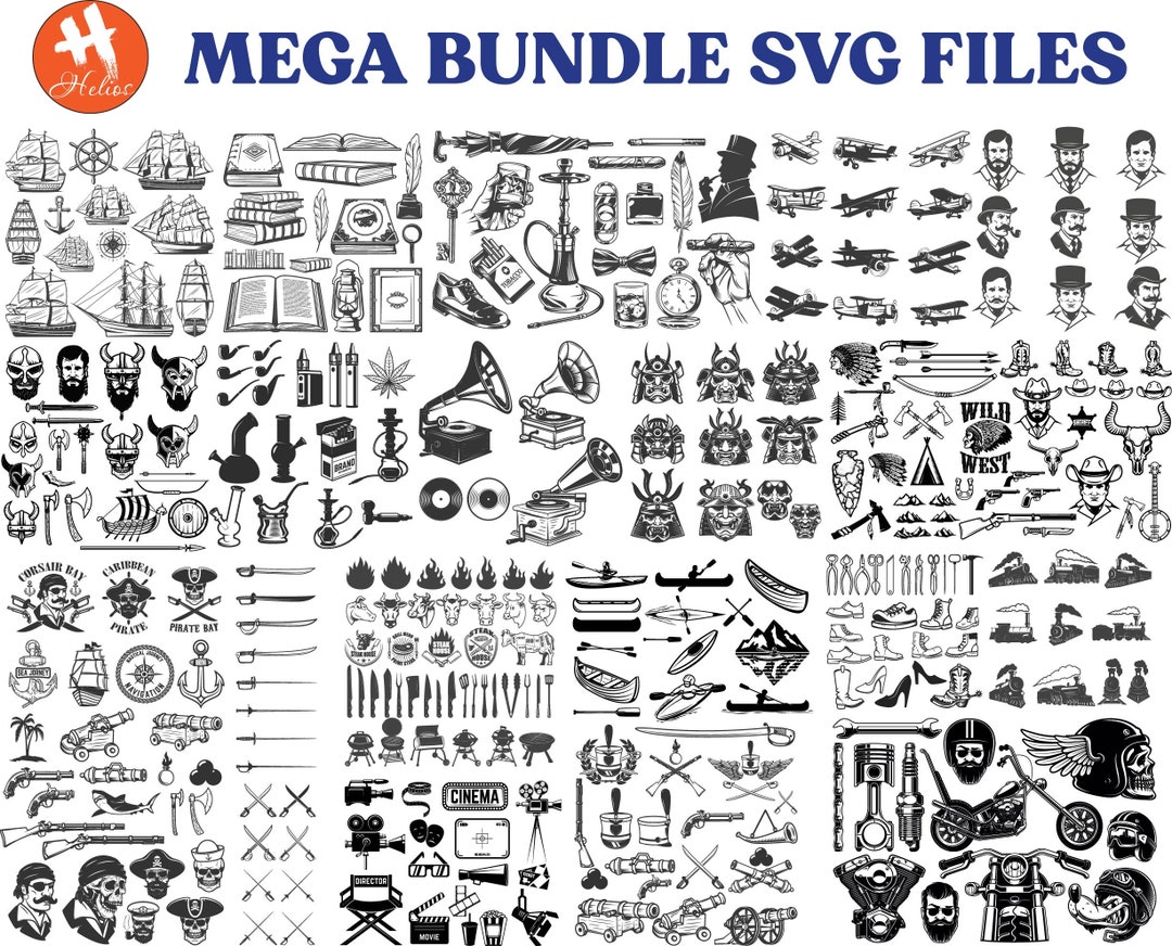 Svg Bundle - Set Svg Design Bundle - SVG Cdr PNG Ai Files for Cutting ...