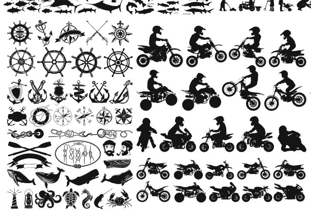 Svg Bundle - Silhouette Set Svg Design Bundle - SVG Cdr PNG Ai Files ...
