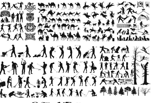 Svg Bundle - Silhouette Set Svg Design Bundle - SVG Cdr PNG Ai Files ...