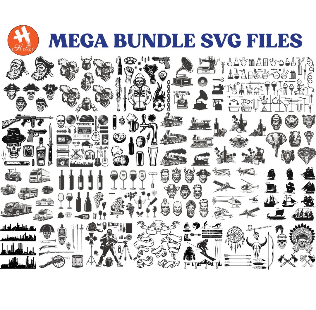 Svg Bundle - Set Svg Design Bundle - SVG Cdr PNG Ai Files for Cutting ...