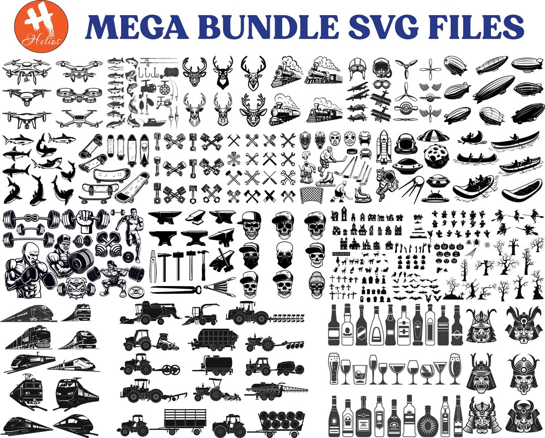 Svg Bundle - Set Svg Design Bundle - SVG Cdr PNG Ai Files for Cutting ...
