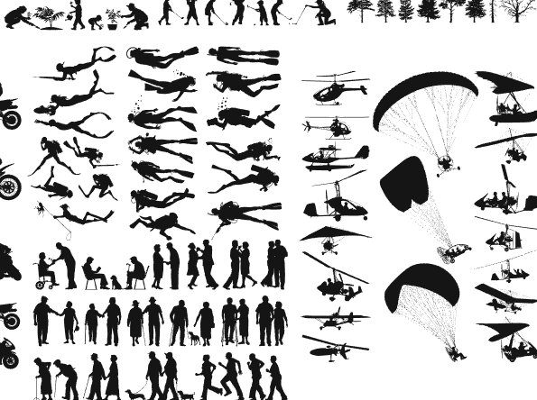 Svg Bundle - Silhouette Set Svg Design Bundle - SVG Cdr PNG Ai Files ...