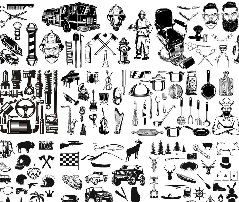 Svg Bundle - Set Svg Design Bundle - SVG Cdr PNG Ai Files for Cutting ...