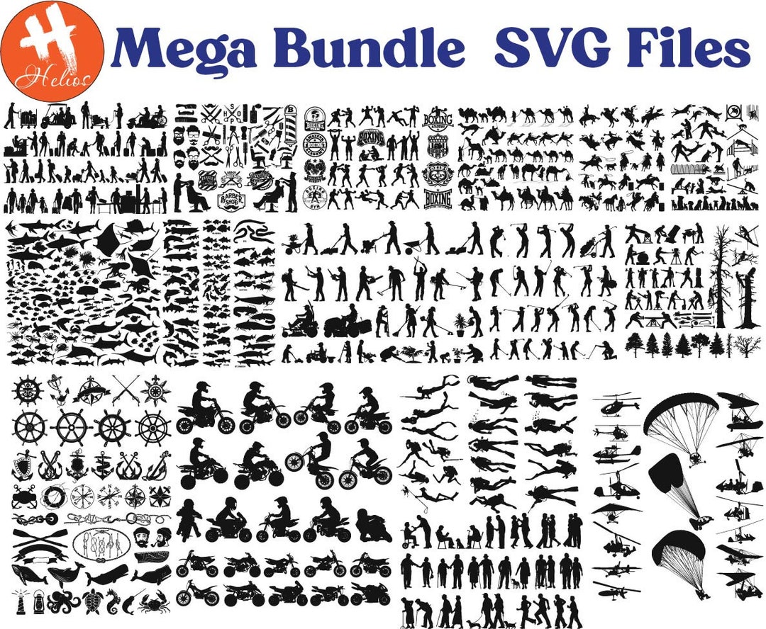 Svg Bundle - Silhouette Set Svg Design Bundle - SVG Cdr PNG Ai Files ...