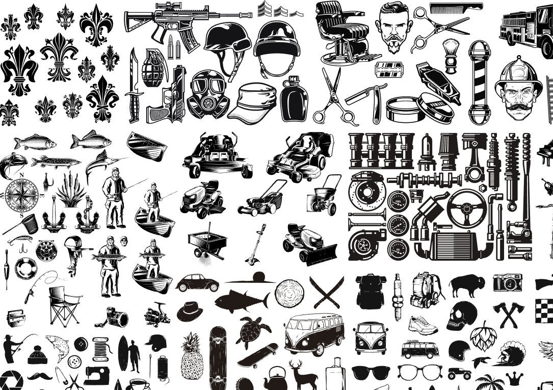 Svg Bundle - Set Svg Design Bundle - SVG Cdr PNG Ai Files for Cutting ...