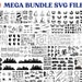 Svg Mega Bundle - Set Svg Design Bundle - Cdr PNG Ai Files for Cutting ...