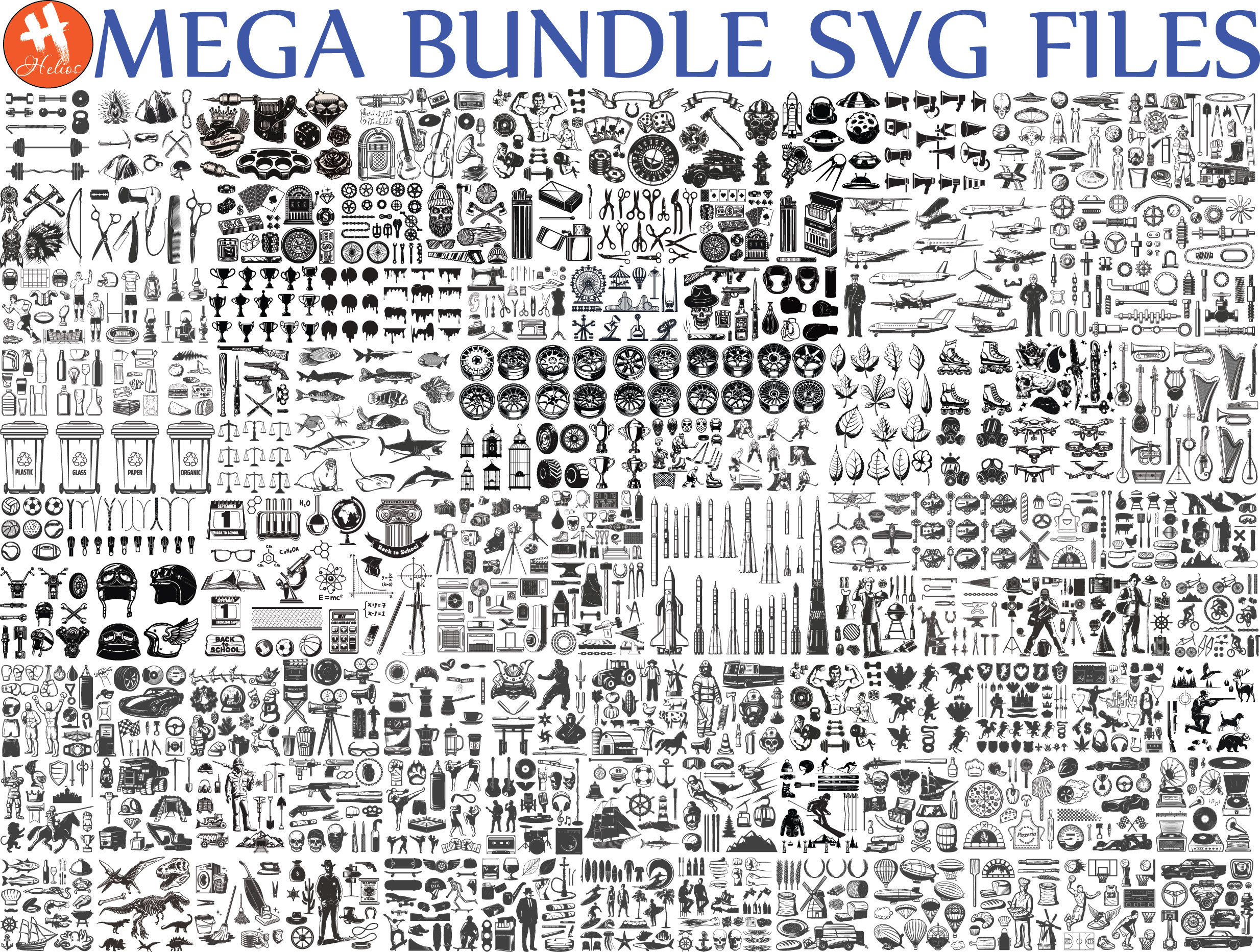 Svg Cut Files for Cricut, Mega Svg Bundle, Silhouette, Instant Download ...