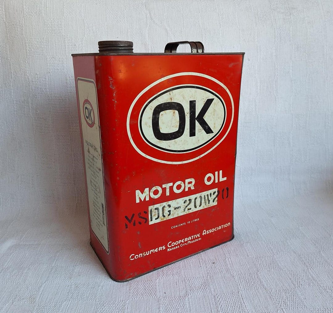 Vintage 10 Liter Can of OK Motor Oil - Etsy