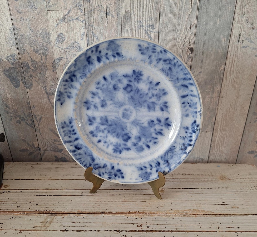 Old Large Plate Petrus Regout Decor Mikado Blue - Etsy