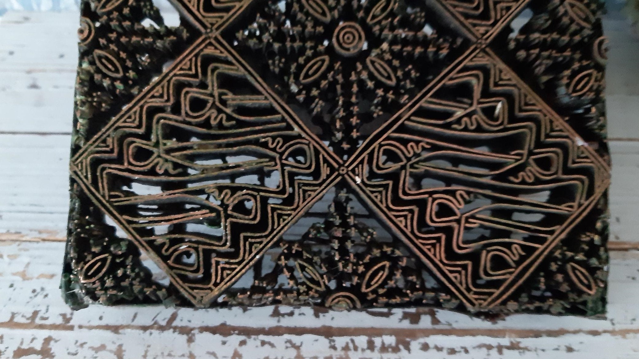 Large Antique Copper Batik Stamp - Etsy