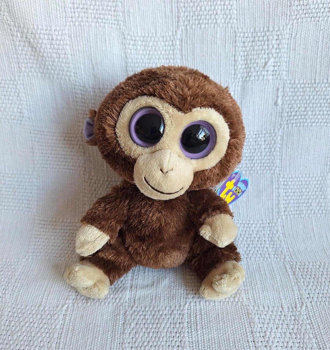 Ty Beanie Boos Monkey Coconut Purple Label! - Etsy